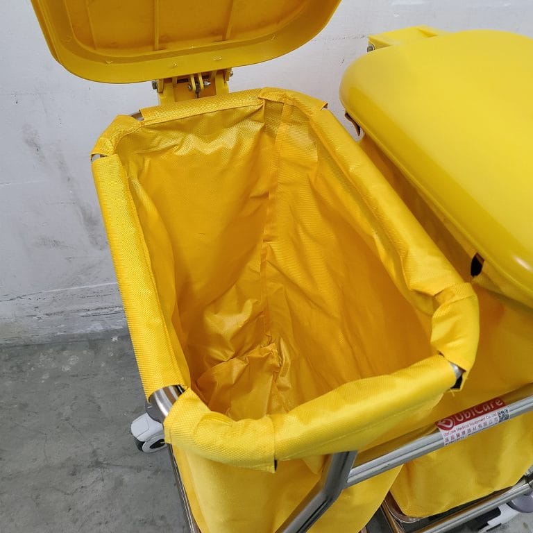 不銹鋼污衣車-雙桶-附底盤 - UbiCare Medical Equipment 匯盈醫療器材