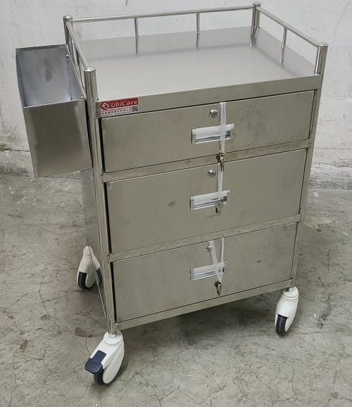 **優惠價**不銹鋼手推車-三櫃桶 - UbiCare Medical Equipment 匯盈醫療器材