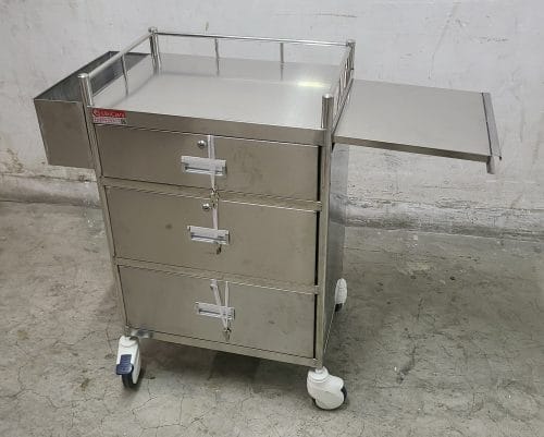 **優惠價**不銹鋼手推車-三櫃桶 - UbiCare Medical Equipment 匯盈醫療器材